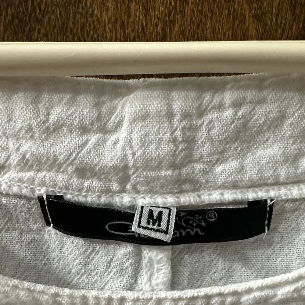 Glocam | Tops | Chic White Womens Tunic With Embroidery | Poshmark